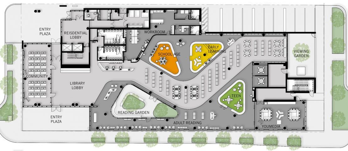 Northtown Affordable Housing and Public Library - World Buildings ...